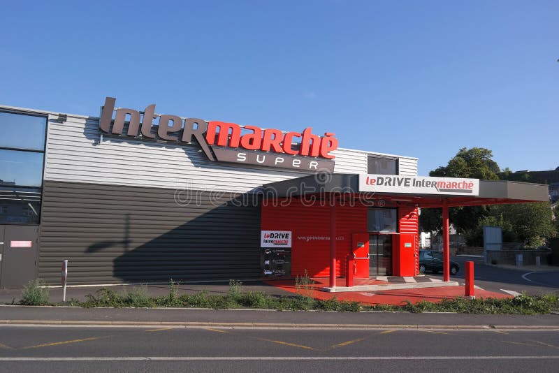 Le Logo D'intermarche Le Drive Et Avant De Signe Des Textes De ...