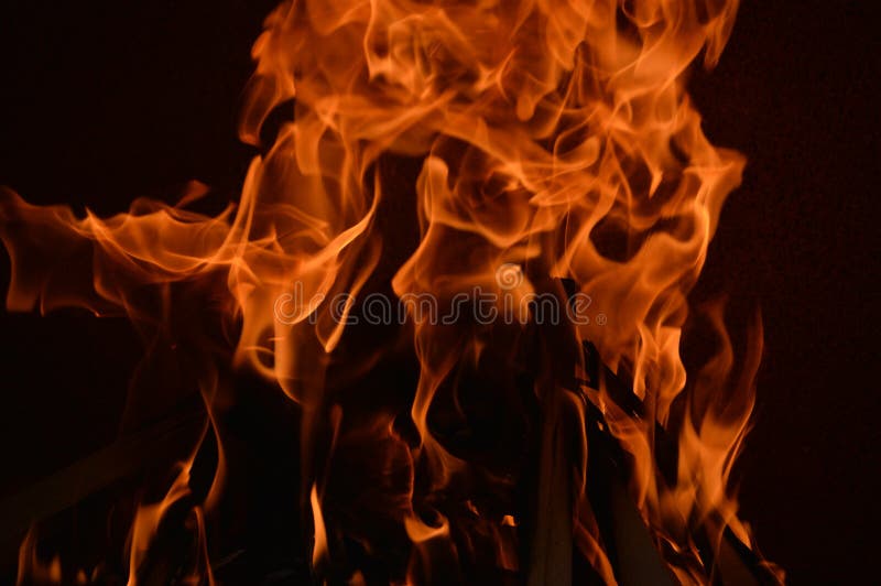 Le feu en bois de flambage photo stock. Image du fond - 136900650
