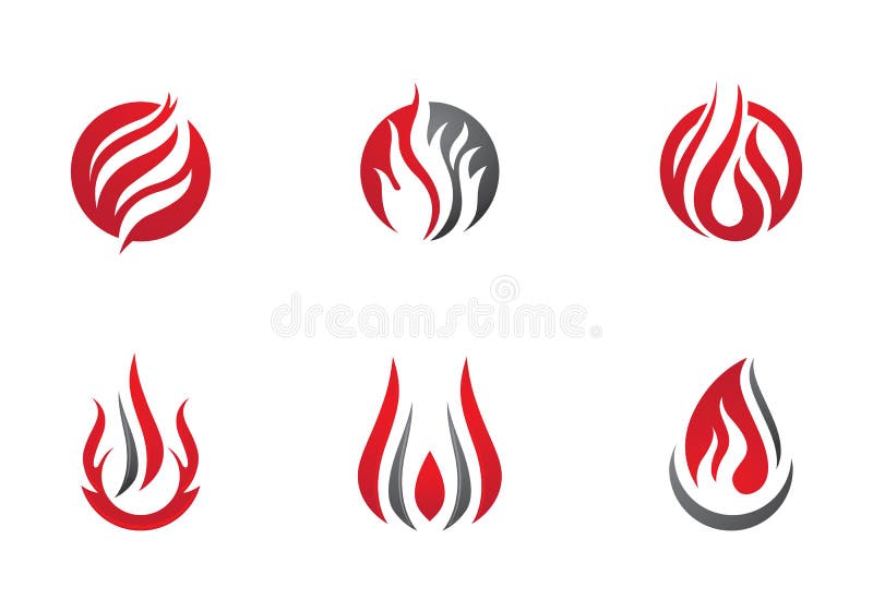 Le Feu Flambe Le Calibre De Logo Illustration de Vecteur - Illustration ...