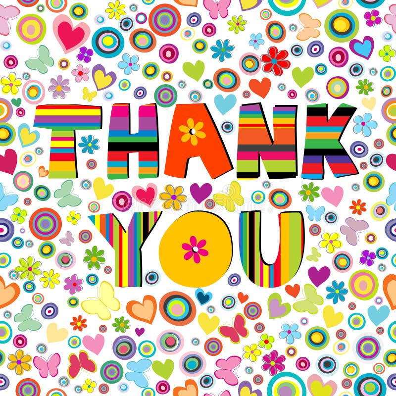 Merci fond floral illustration de vecteur. Illustration du pastel ...