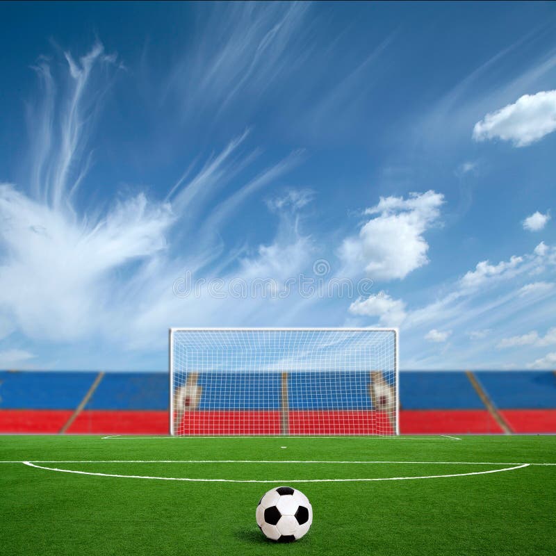 Gisement Vert De Stade De Football Photo stock - Image du vert, vide ...