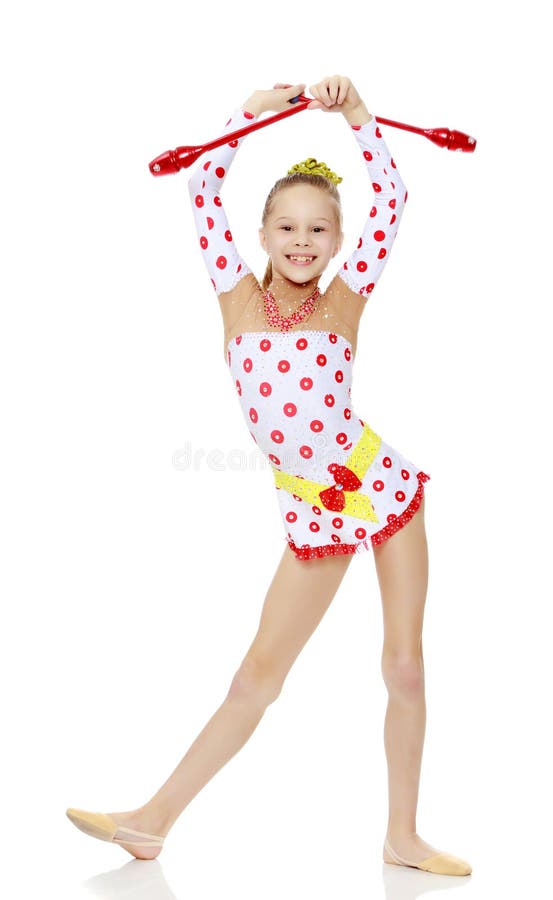 Le Gymnaste Fait Des Exercices Avec Une Boule Photo Stock Image Du