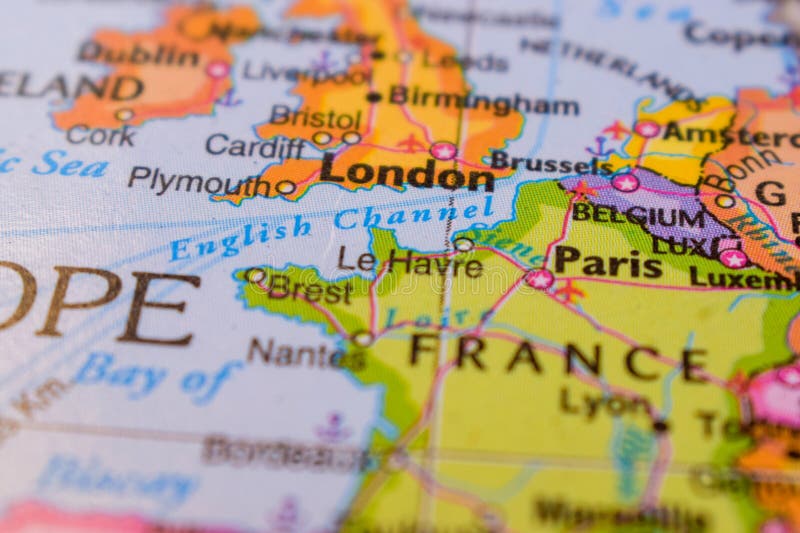 Le Havre on the World Map-Geo Political Map Stock Illustration ...