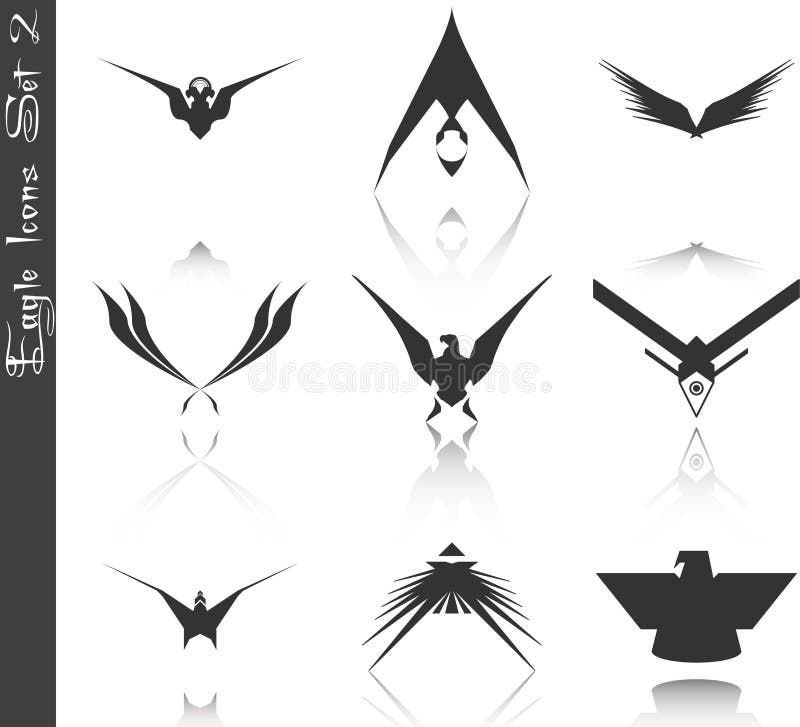 Set di Icone Aquila 5 illustrazione vettoriale. Illustrazione di nave ...