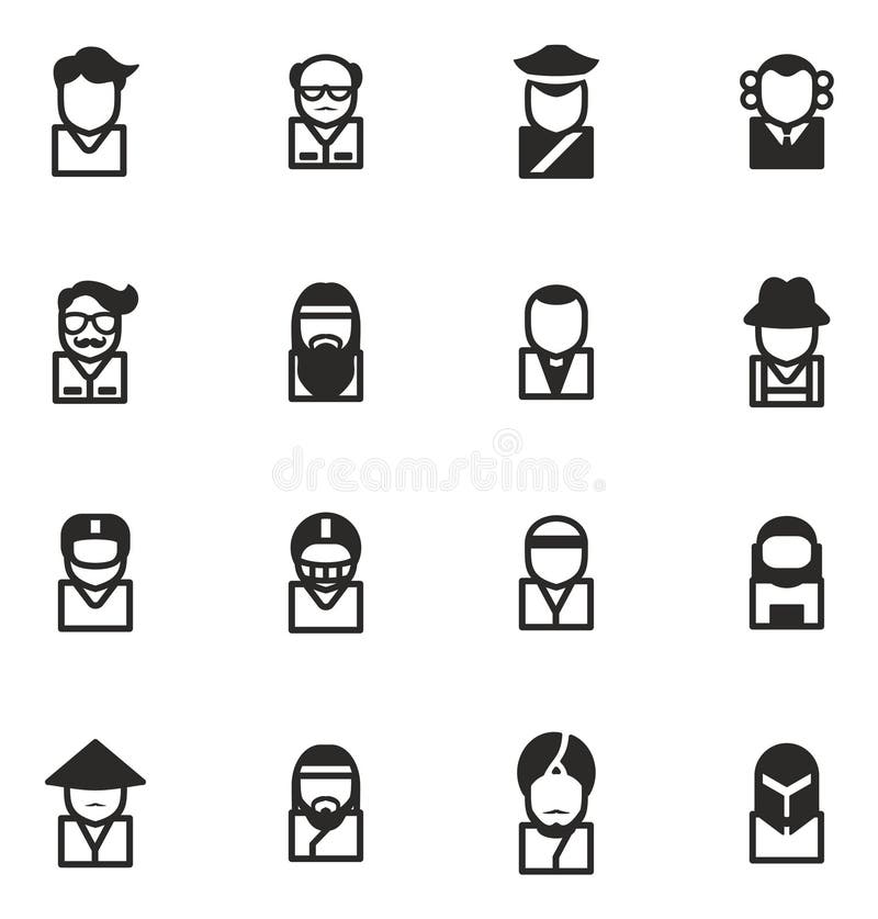 Le Icone Dell'avatar Hanno Messo 3 Illustrazione Vettoriale ...