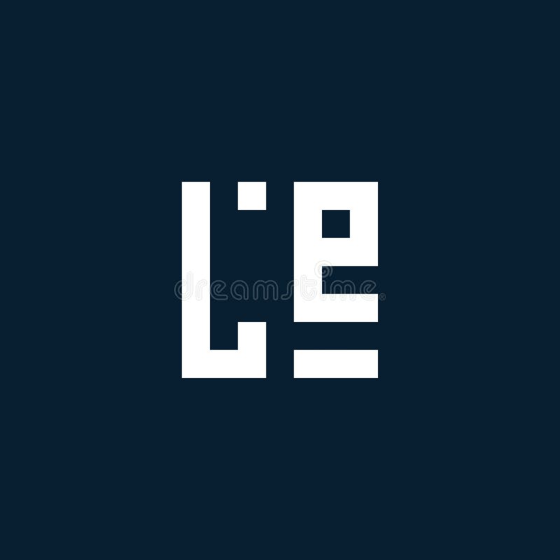 LE Initial Monogram Logo with Geometric Style Stock Vector ...