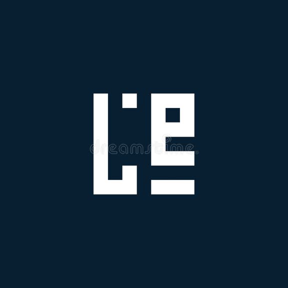 LE Initial Monogram Logo with Geometric Style Stock Vector ...