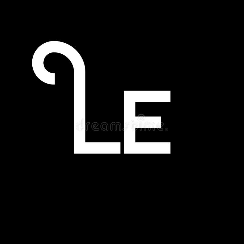 LE Letter Logo Design. Initial Letters LE Logo Icon. Abstract Letter LE ...