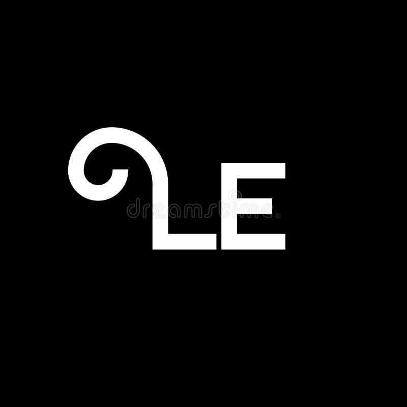 LE Letter Logo Design. Initial Letters LE Logo Icon. Abstract Letter LE ...