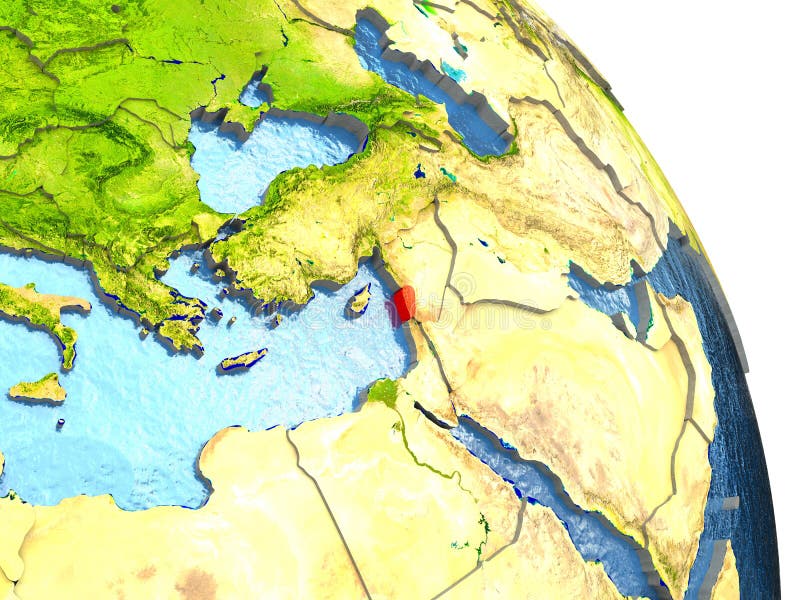 Le Liban Sur Terre En Rouge Illustration Stock - Illustration du ...