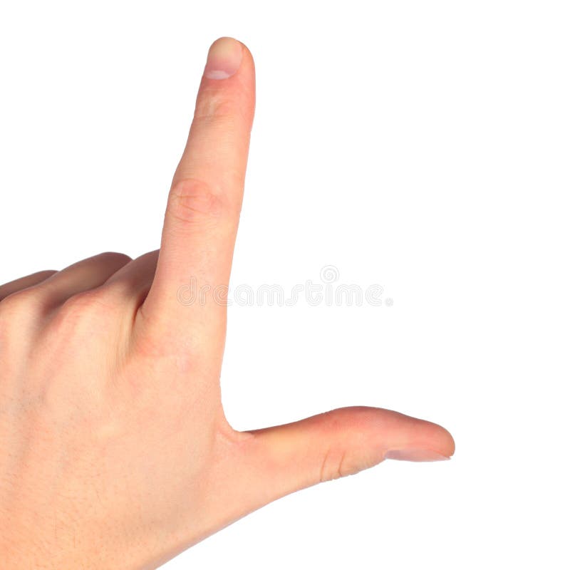 Le Mani Rappresenta La Lettera L Fotografia Stock - Immagine di ...