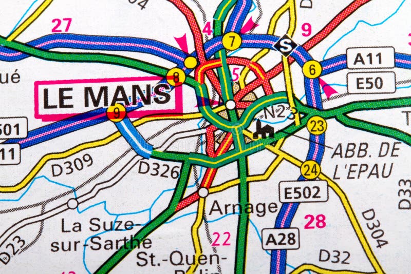Le Mans France map stock photo. Image of france, geographical - 80951916