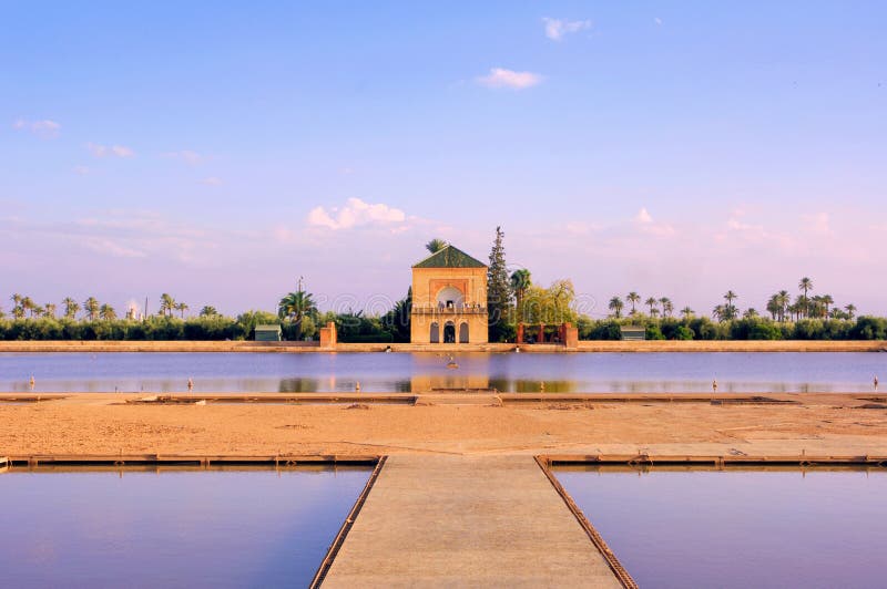 Le Maroc, Marrakech : Jardin De Menara Image stock - Image du ...