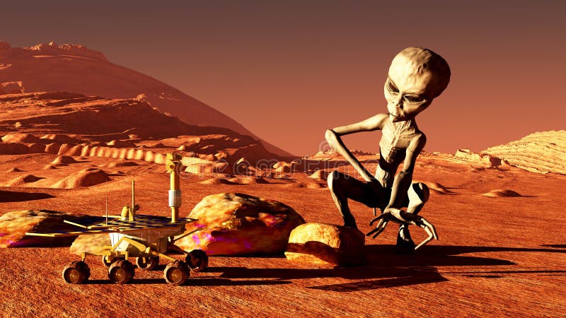 Vagabond de Mars sur Mars illustration stock. Illustration du ...