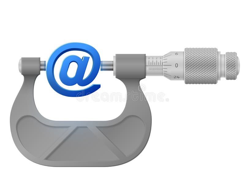 Le Micromètre Horizontal Mesure Le Symbole De Courrier Illustration de ...