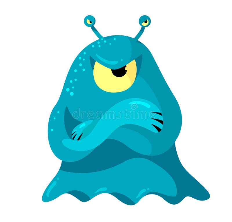Monstre En Rugissant Mignon Avec Le Corps Poilu Bleu Et Les Griffes De ... Monstre En Rugissant Mignon Avec Le Corps Poilu Bleu Et Les Griffes De ...