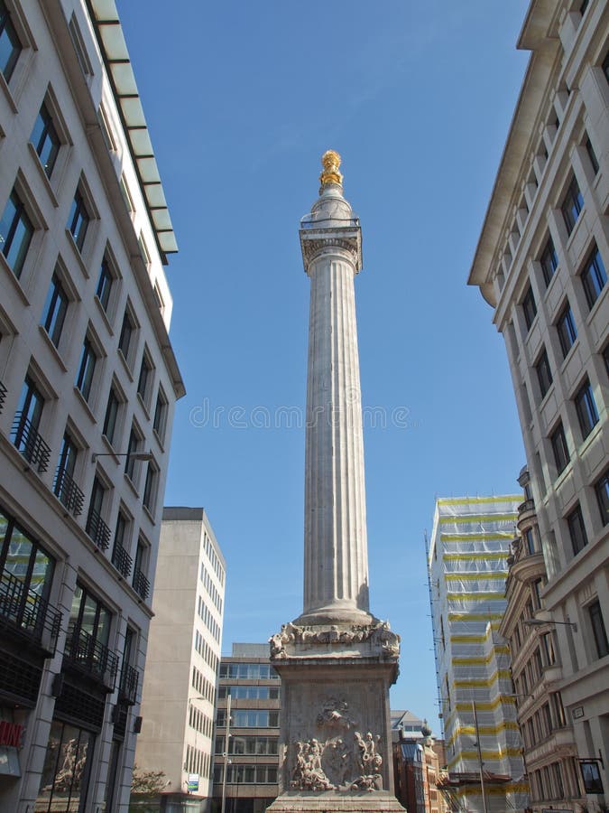 Le monument, Londres image stock. Image du europe, grand - 37830989