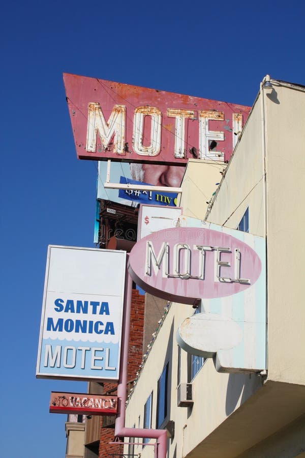 Le Motel Signe Dedans Santa Monica Image stock - Image du bâtis, hôtel ...
