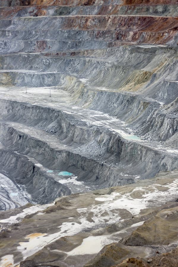 Le Mur/route De Pit Mine Ouvert Image stock - Image du minerais, ouvert ...