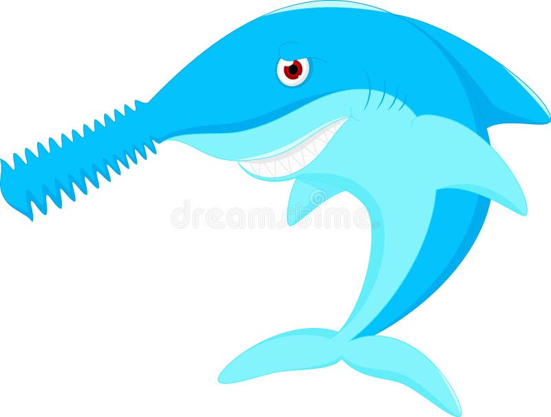 Le Nez De Requin Scie La Bande Dessinée Illustration Stock ...