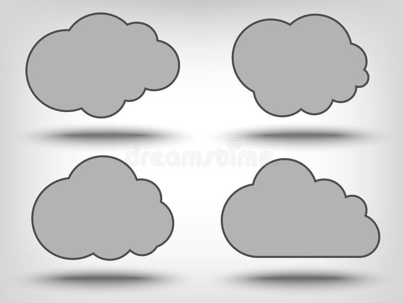 Le Nuage Forme La Collection Illustration Stock - Illustration du ...