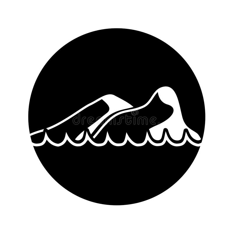 Le Onde Del Mare Hanno Isolato L'icona Illustrazione Vettoriale ...