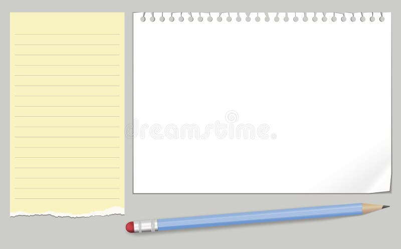 Le Papier De Note Et Corrigent Des Vecteurs Illustration de Vecteur ...