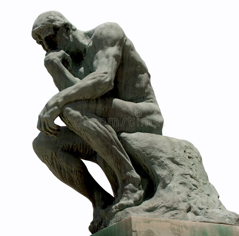 Le penseur photographie éditorial. Image du statue, école - 5920292