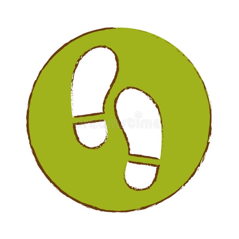 Le Pied Fait Un Pas Image D'icône Illustration Stock - Illustration du ...