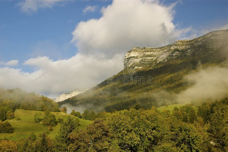 Le Pinet, Chartreuse Mountains Stock Image - Image of vieux, nuages ...