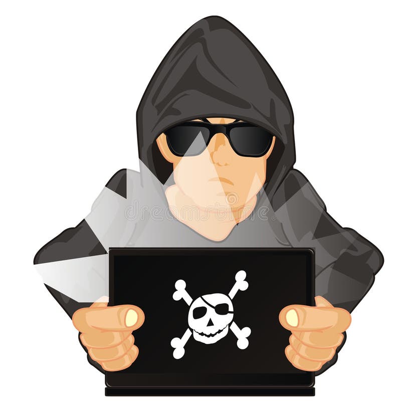 Le Pirate Informatique Est Pirate Illustration Stock - Illustration du ...