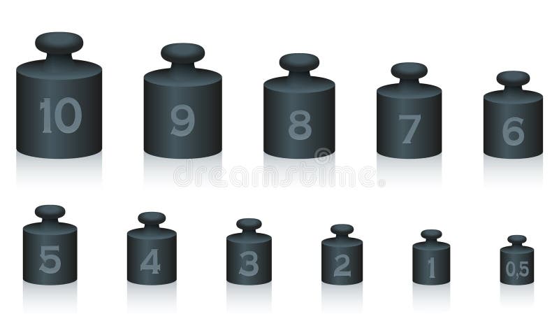 Poids en fer noir illustration de vecteur. Illustration of ajoutez ...