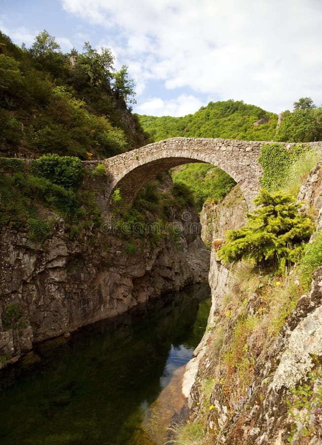 Le Pont du Diable, Thueyts stock photo. Image of landmark - 14948346