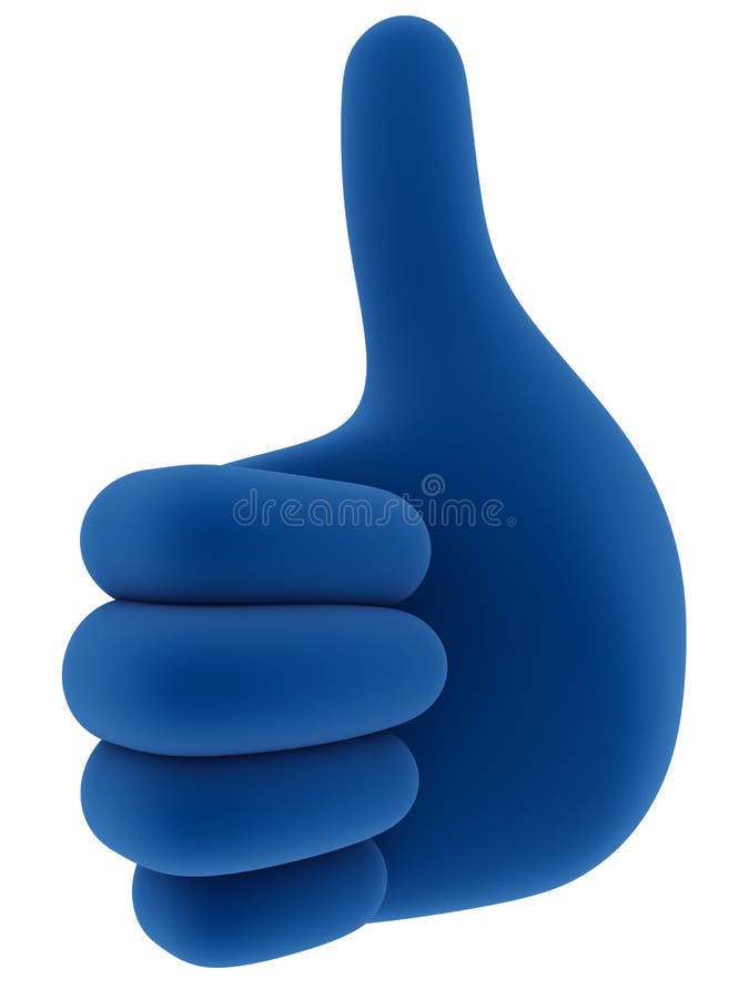 Le Pouce Aiment Vers Le Haut Le Symbole Bleu Illustration Stock ...