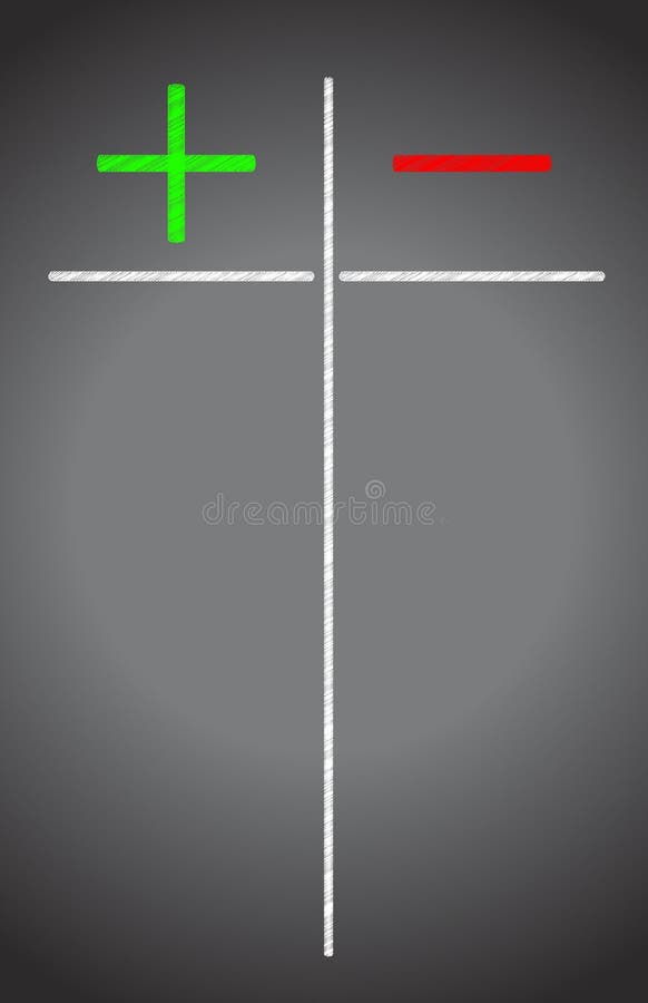 Le Pour - Et - Illustration De Tableau Du Contre Illustration Stock ...