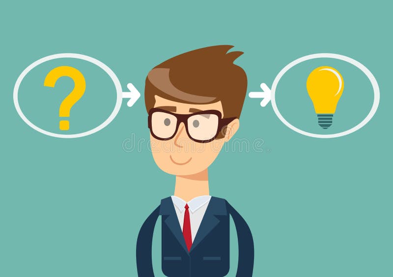 Le Processus De Trouver Une Solution Illustration de Vecteur ...