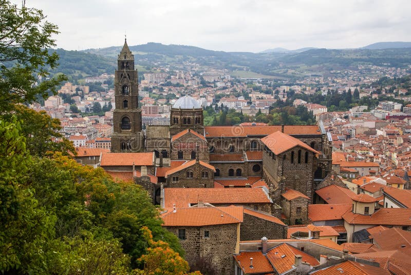 Le Puy, France stock image. Image of tower, town, scenic - 61455103