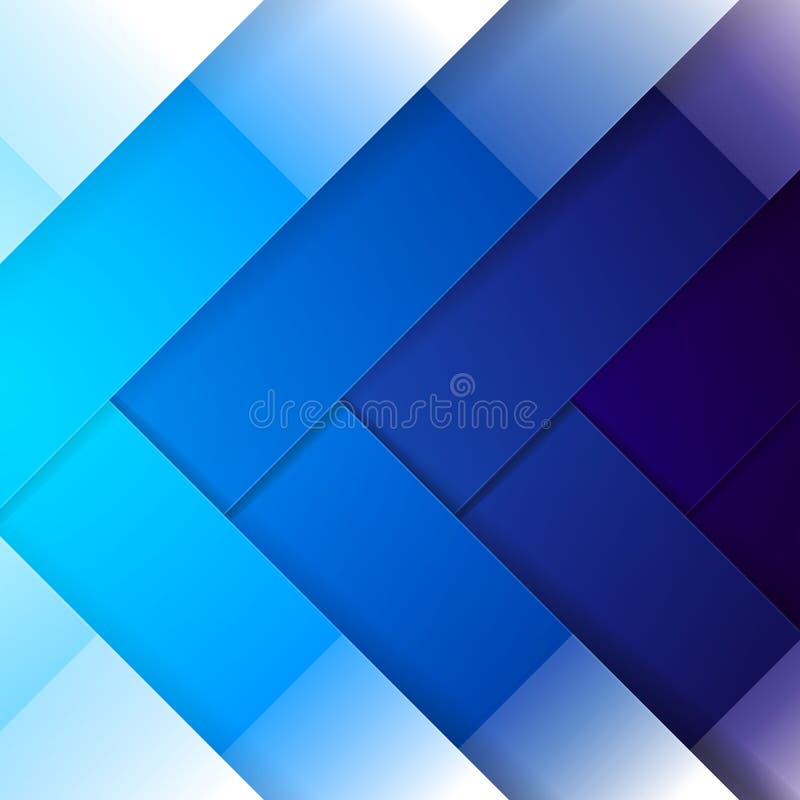 Le Rectangle Brillant Bleu Abstrait Forme Le Fond Illustration de ...