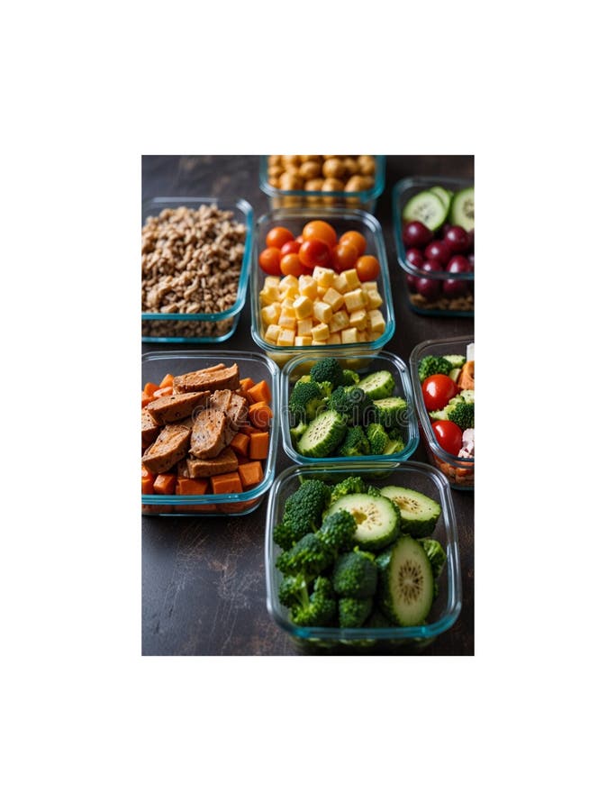 Healthy batch cooking stock illustration. Illustration of lunch - 339862819