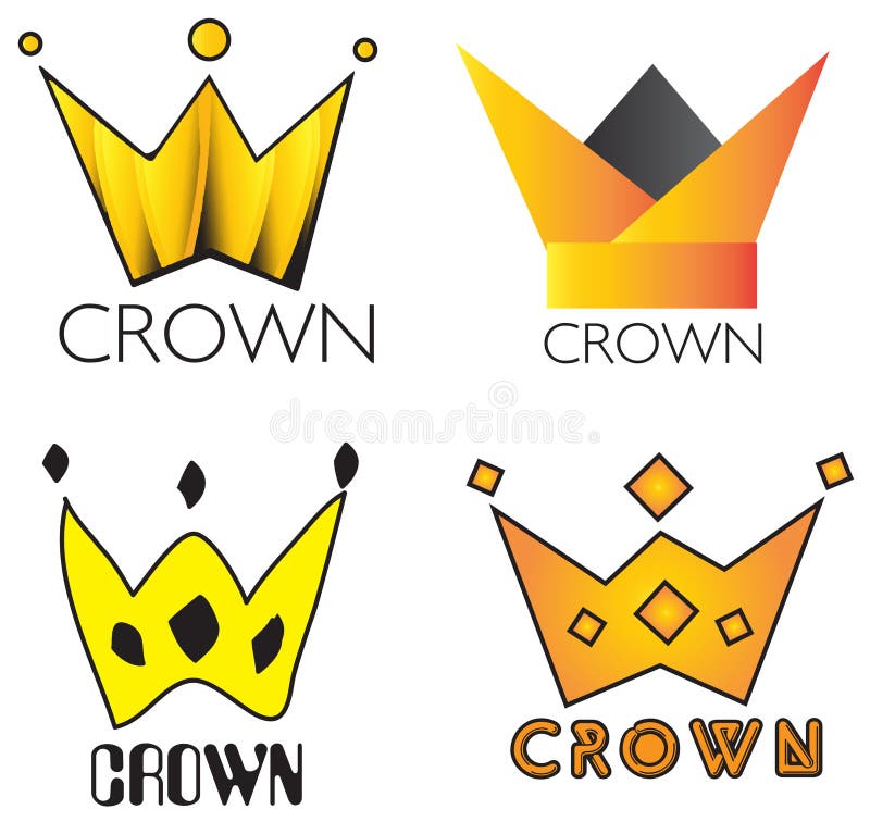 Le Roi Crown Elements Logo Set Illustration Stock - Illustration du ...