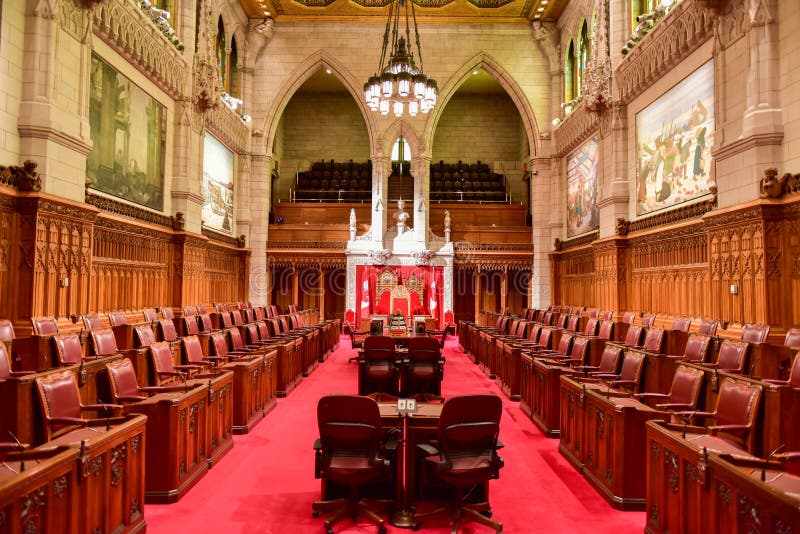 Le Sénat Du Bâtiment Du Parlement - Ottawa, Canada Photo stock - Image ...