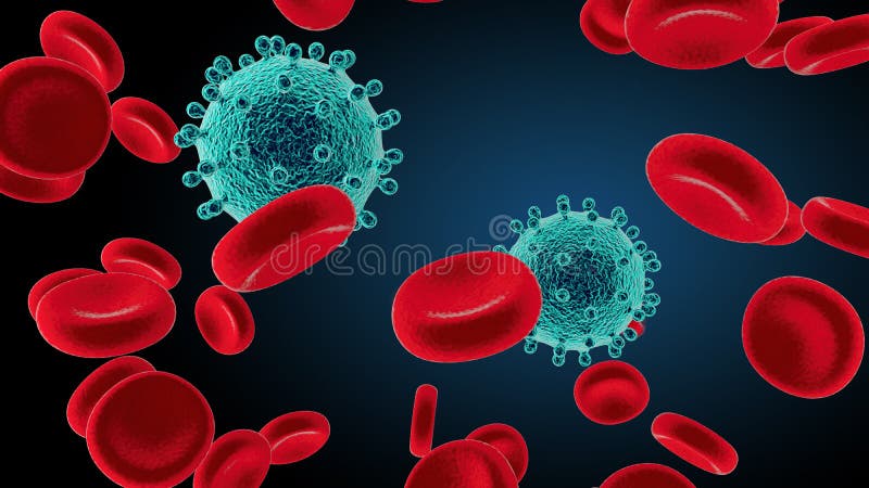 Le Sang 3D De Virus Rendent Illustration Stock - Illustration du ...
