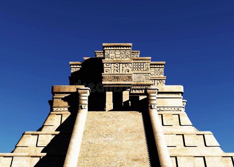 Le Scale Della Rappresentazione Maya Del Tempio 3d Immagine Stock ...