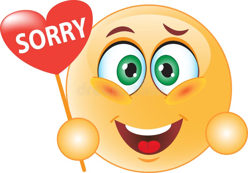 Smiley, des excuses. illustration stock. Illustration of symbole - 29700563