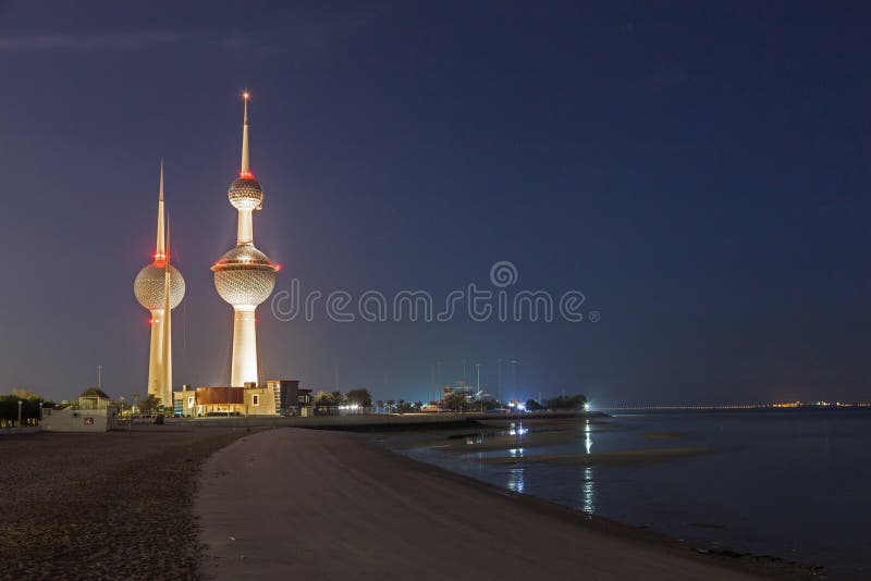 Le torri famose del Kuwait immagine stock. Immagine di golfo - 51417913