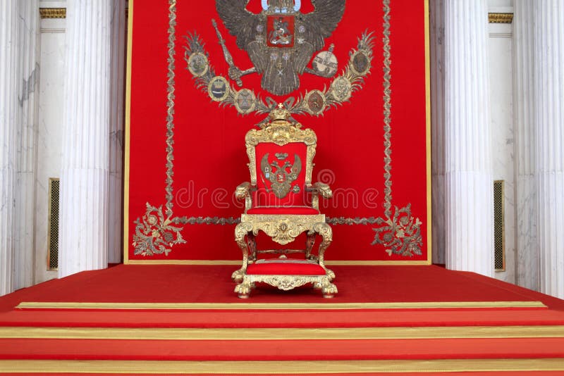 Trône royal rouge image stock. Image du rétro, rideau - 47731717