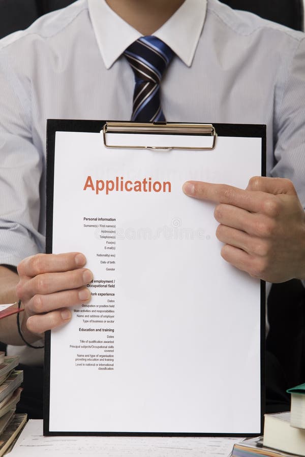 Cv Pour Le Travail D'application Photo stock - Image du application ...
