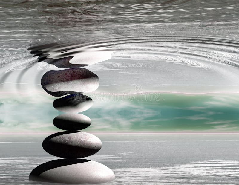 Le zen lapide le dessin illustration stock. Illustration du dessin ...