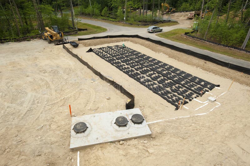 Leaching field stock image. Image of tank, treatment - 20793203