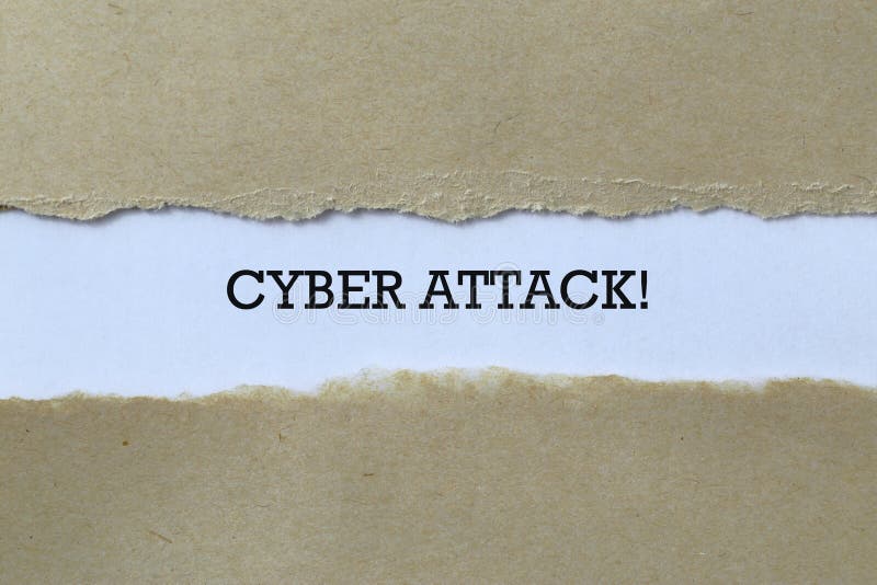 Cyber attack on paper stock photo. Image of authorisation - 206476590
